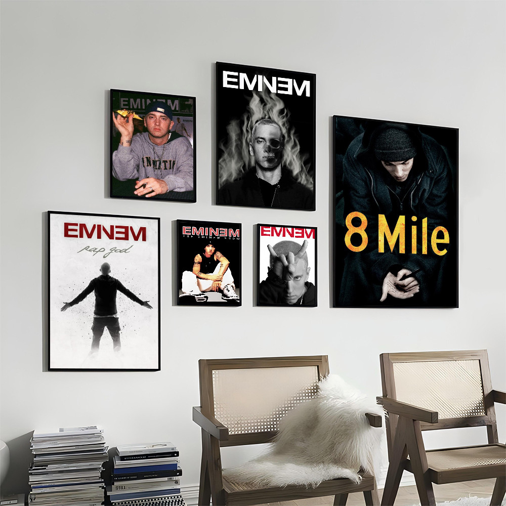 Jual Eminem 8 Mile Hip Hop Rapper Anime Posters Sticky Waterproof Paper ...