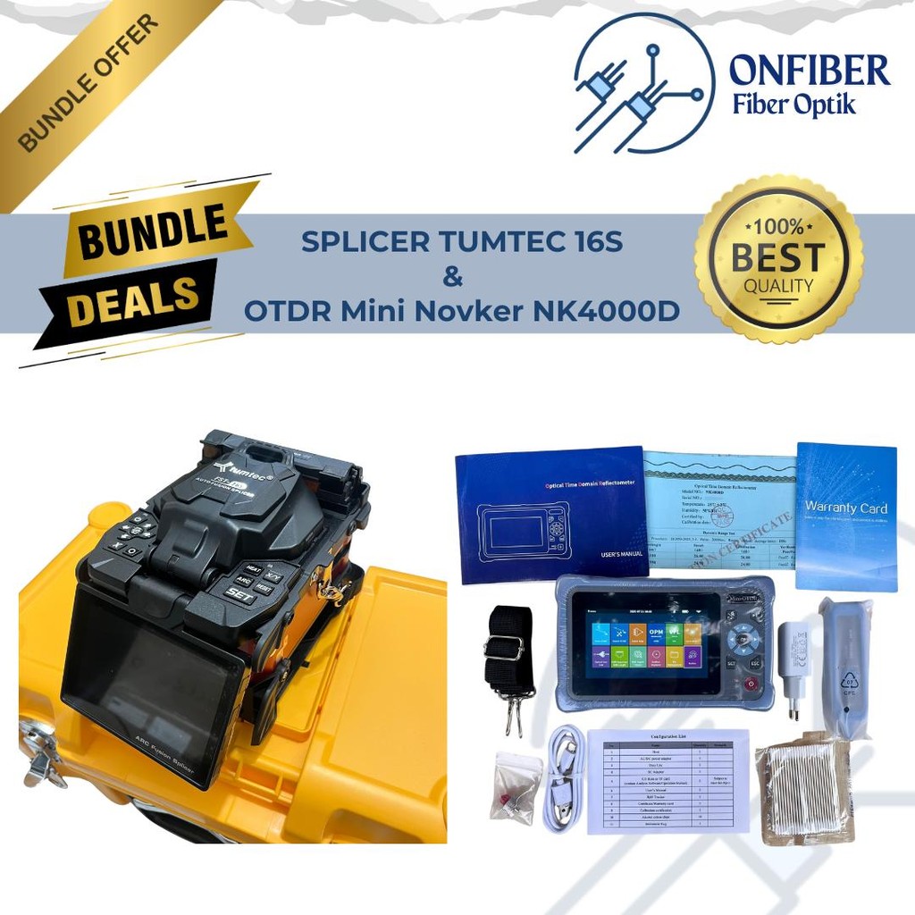 Jual Bundle Splicer Tumtec 16S + OTDR Mini NOVKER NK4000D | Paket ...