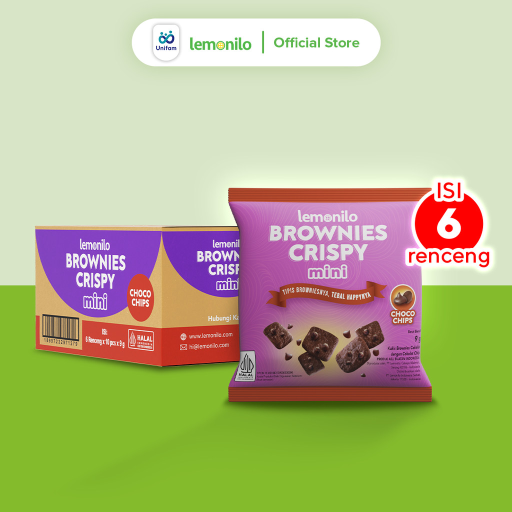 Jual [Karton] Lemonilo Renceng Brownies Crispy Choco Chips Mini (Isi 6 ...
