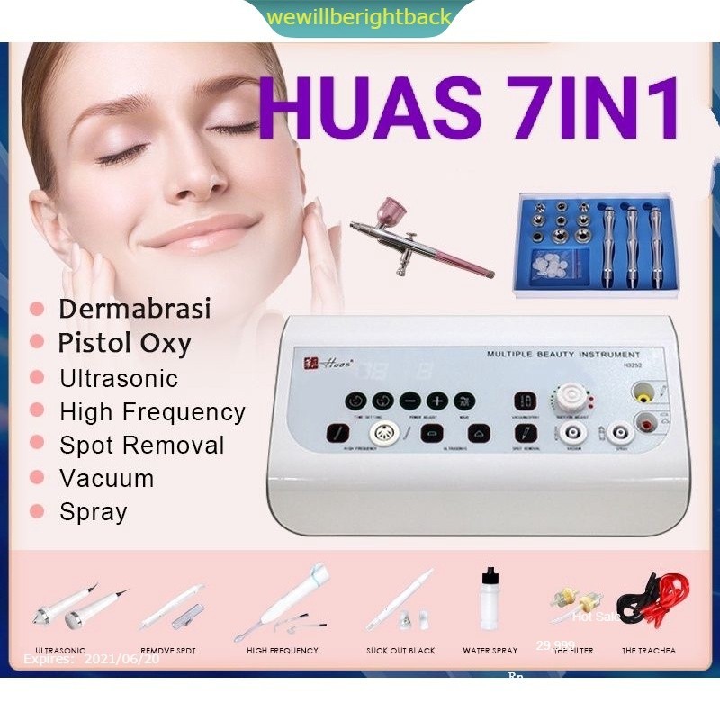 Jual huas alat facial basic 7in1 6in1 5in1 multiple ultrasound detox hf acne oxygen spray ...