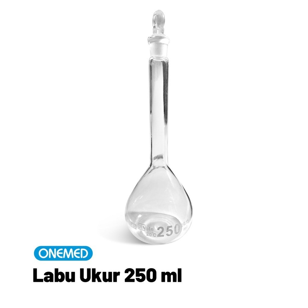 Jual ONEMED Labu Ukur Kaca Laboratorium - Volumetric Flask 250 ML OS | Shopee Indonesia