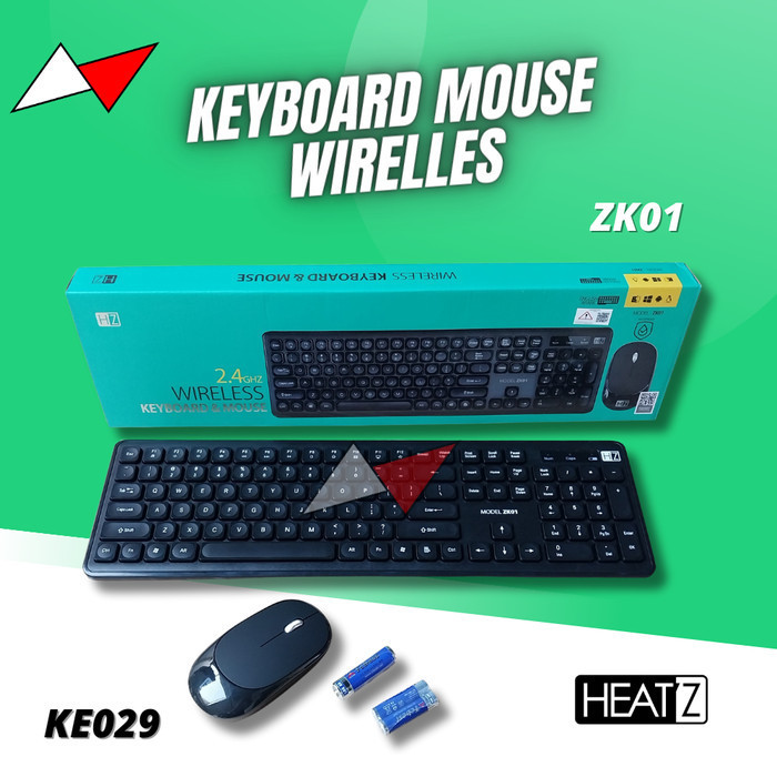 Jual Keyboard Mouse Combo Heatz ZK01 Wireless Original | Shopee Indonesia