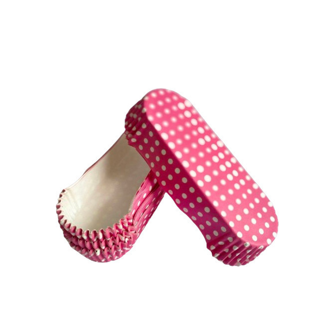 Jual PAPER CUP CASES POLYGONAL | PET CC OVAL | PAPER CUP Pink White Dot ...