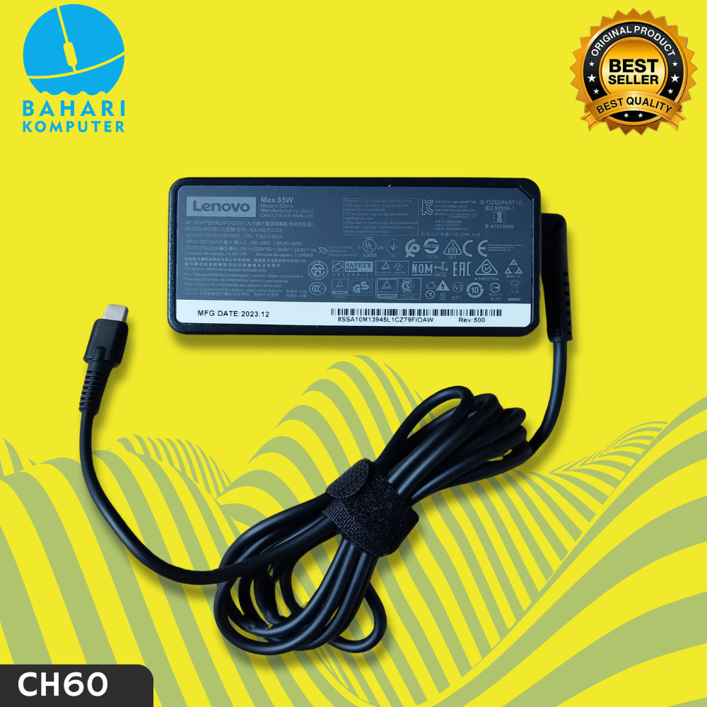 Jual Adaptor Charger Leno Thinkpad X270 X280 Type-C 20V 3.25A 65W ...