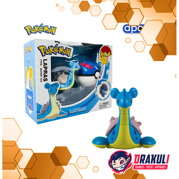 Jual Drakuli HQ Toys Apolo Pokemon Transform Figure & Ball - Lapras ...