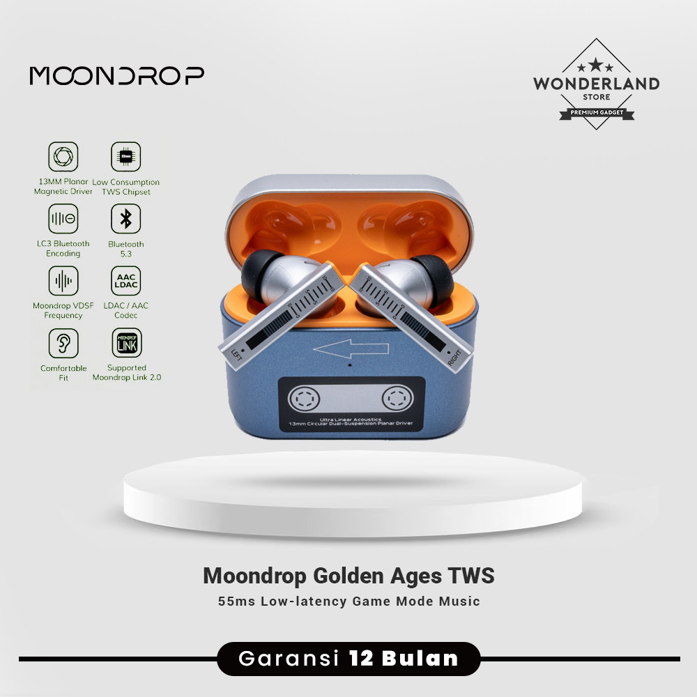 Jual Moondrop Golden Ages Planar 1979 TWS ANC Gaming Mode Low Latency LDAC - Wonderland Store ...