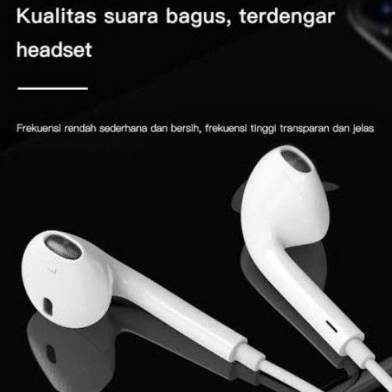 Jual headset kabel super mega bass plus mic stereo handsfree untuk ...