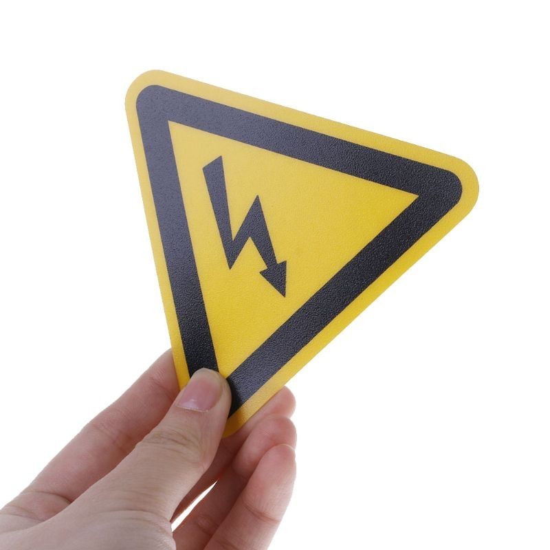 Jual Electrical Shock Hazard/ High Voltage Stickers 3 Sizes for Indoor ...