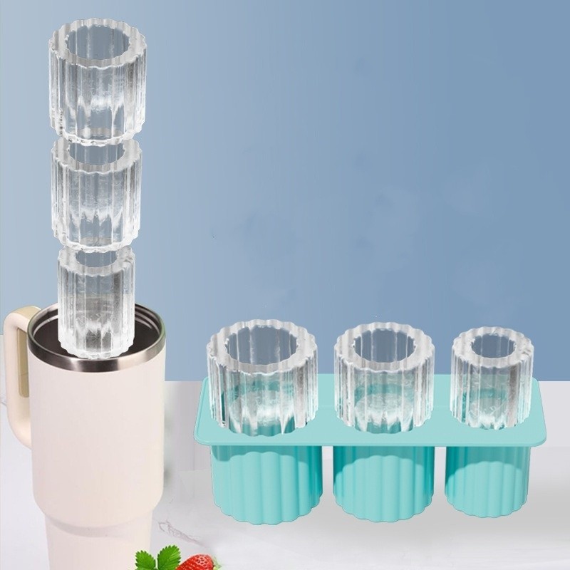 Jual New Ice Cube Tray For Stanley Silicone Ice Cube Maker With Lid For ...