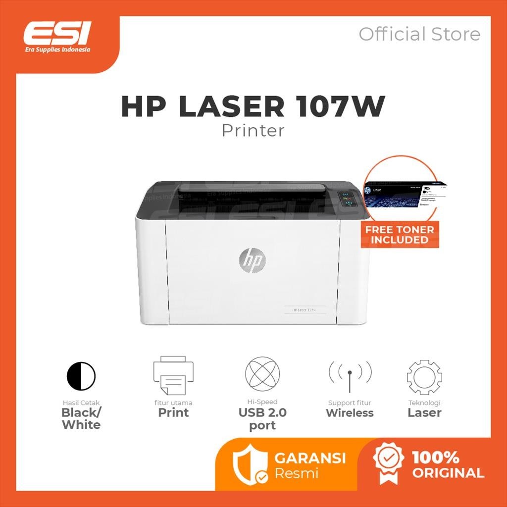 Jual HP Printer Laser 108W (Replacement 107W) | Shopee Indonesia