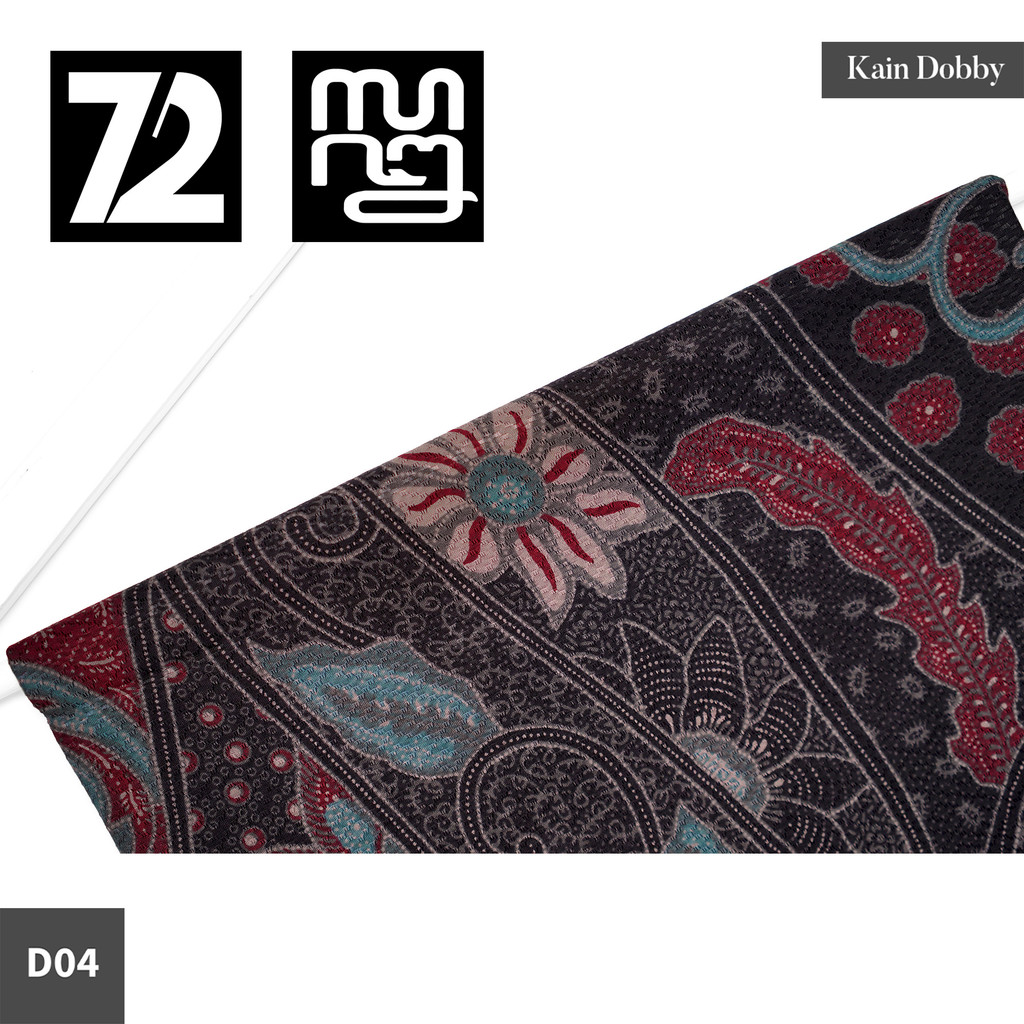 Jual KAIN BATIK PREMIUM Bahan Dobby Motif Kembang Bali Warna Hitam Biru ...
