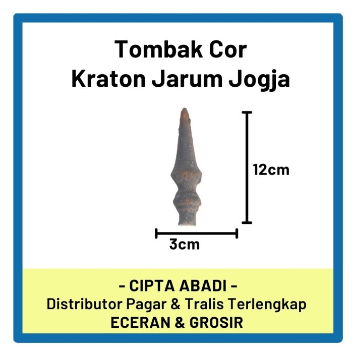 Jual Cipta Abadi - Tombak Pagar Besi Cor Jarum Jogja | Shopee Indonesia