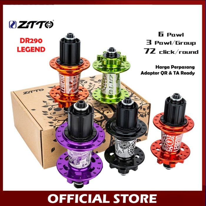 Jual ZTTO DR290 Legend Hub Freehub Sepeda QR TA Six 6 Pawl Bearing ...
