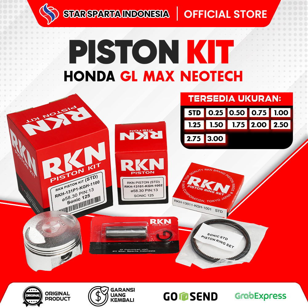 Jual RKN - PISTON KIT GL Max Neotech (13 Ukuran) | Shopee Indonesia