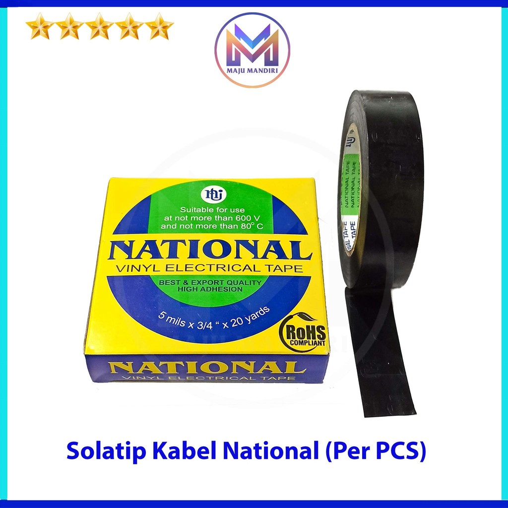 Jual Solatip Kabel Listrik National / Solasi Hitam PVC 3/4" | Shopee ...