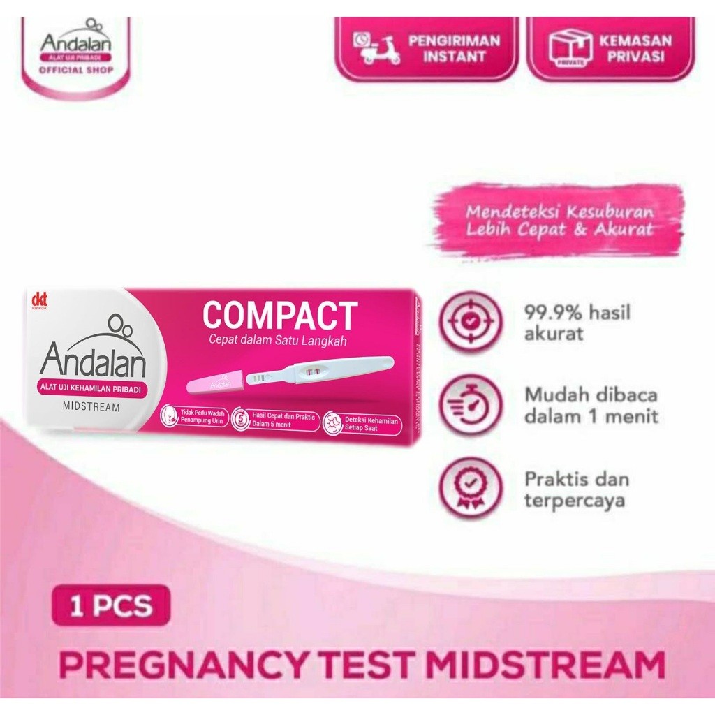 Jual Andalan Pregnancy Test Midstream - Alat Tes Kehamilan Pribadi ...