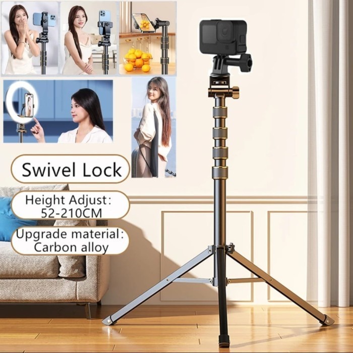 Jual Tripod Handphone Metalic Gold Ring Plus Holder/ Tripod Hp Ring ...