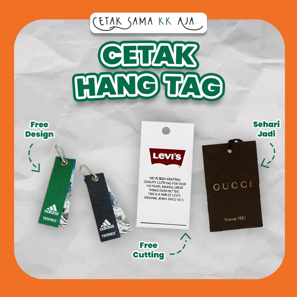 Jual CETAK HANG TAG BAJU HANGTAG HANG TAG CUSTOM HANG TAG PREMIUM | Shopee Indonesia