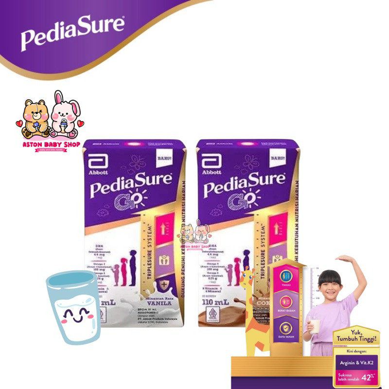 Jual Pediasure Go Susu UHT 110ml Coklat/Vanila / Susu Anak 1-10 Tahun | Shopee Indonesia