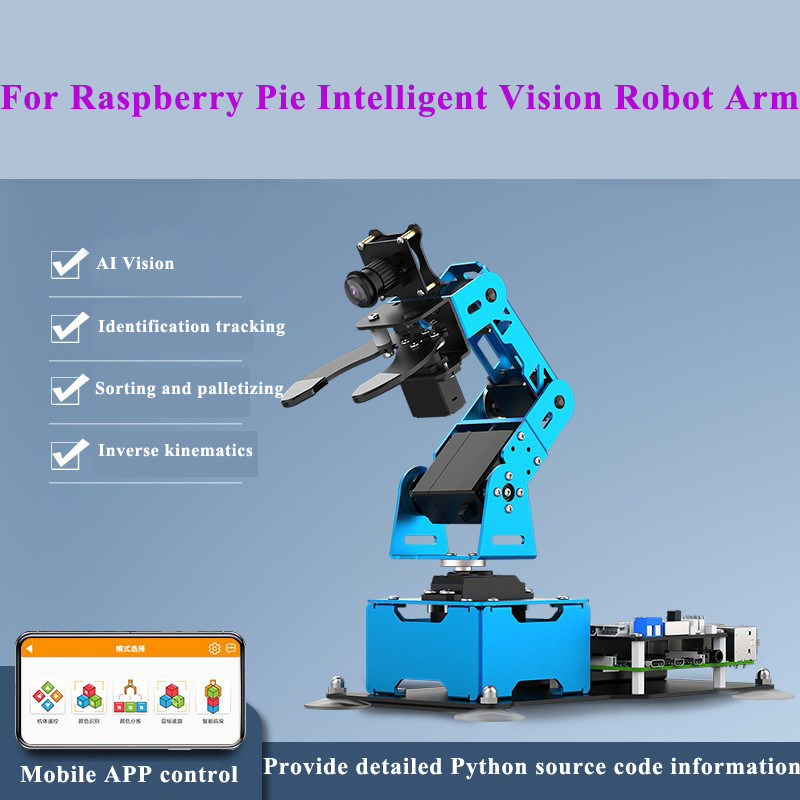 Jual Hiwonder Raspberry Pie 4 DOF Mechanical Arm AI Visual Recognition Graphical Intelligent ...
