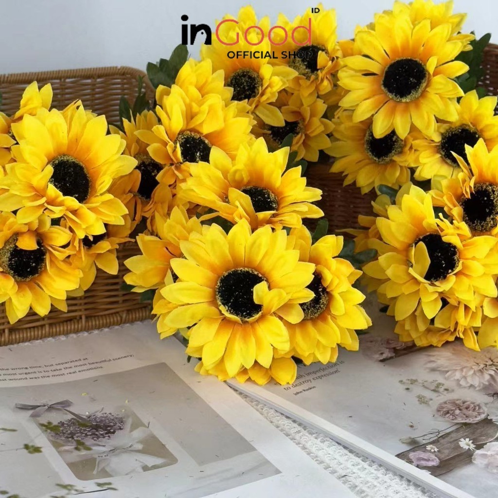 Jual IN GOOD - Bouquet bunga SUNFLOWER 5cbg Diameter 9cm Matahari ...
