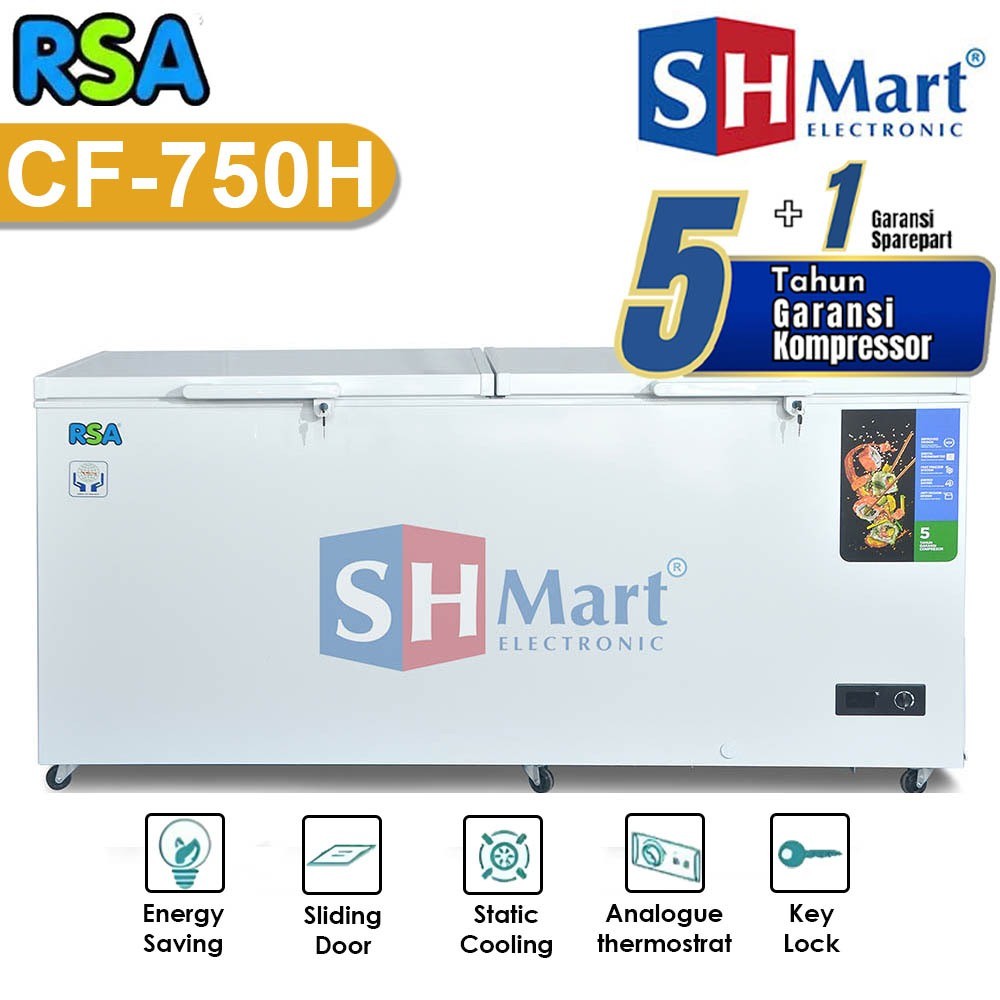 Jual CHEST FREEZER RSA CF-750H KAPASITAS 688 LITER FREEZER BOX CF750H ...