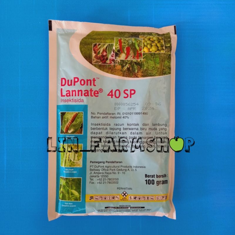 Jual DUPONT LANNATE BIRU 40 SP 100 GRAM INSEKTISIDA ( Metomil 40% ...
