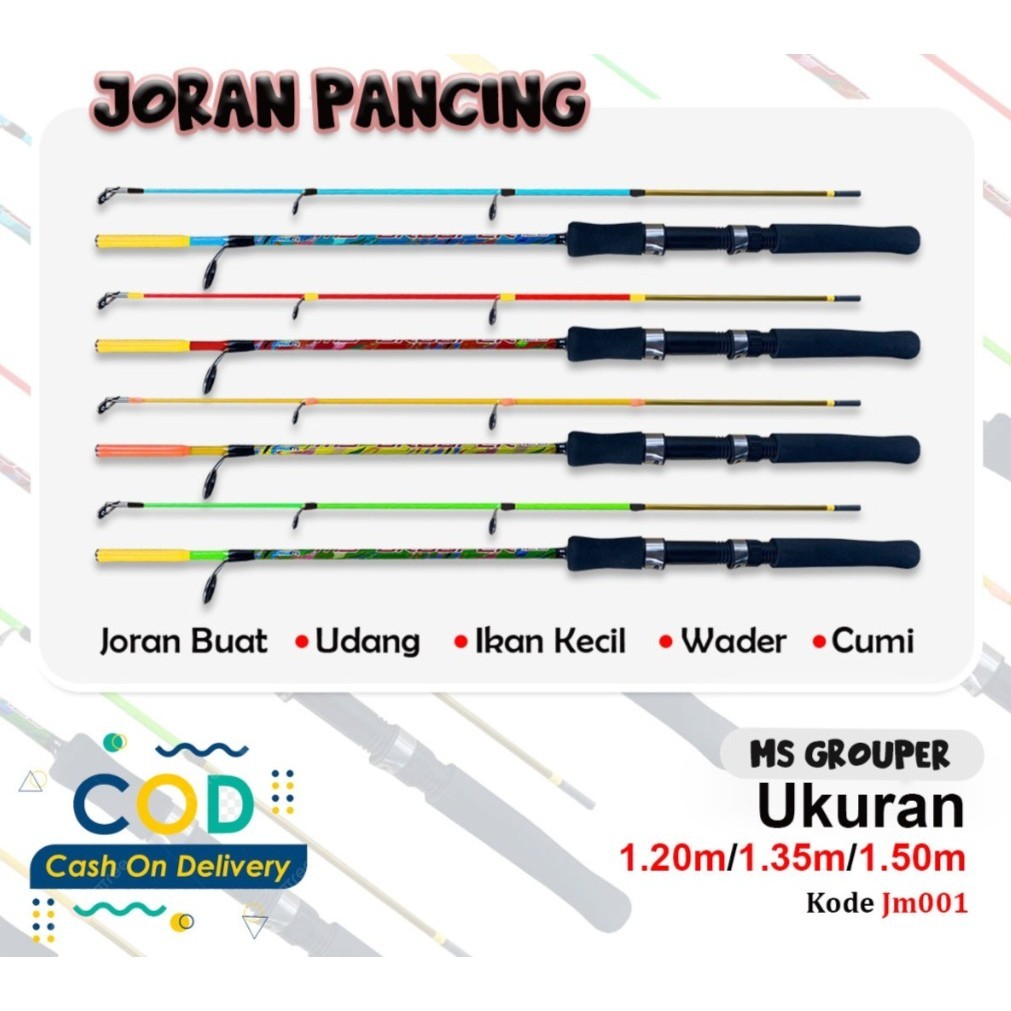 Jual Joran Pancing JM001 Spinning Fishing Rod 120 135 150 Bahan Fiber ...