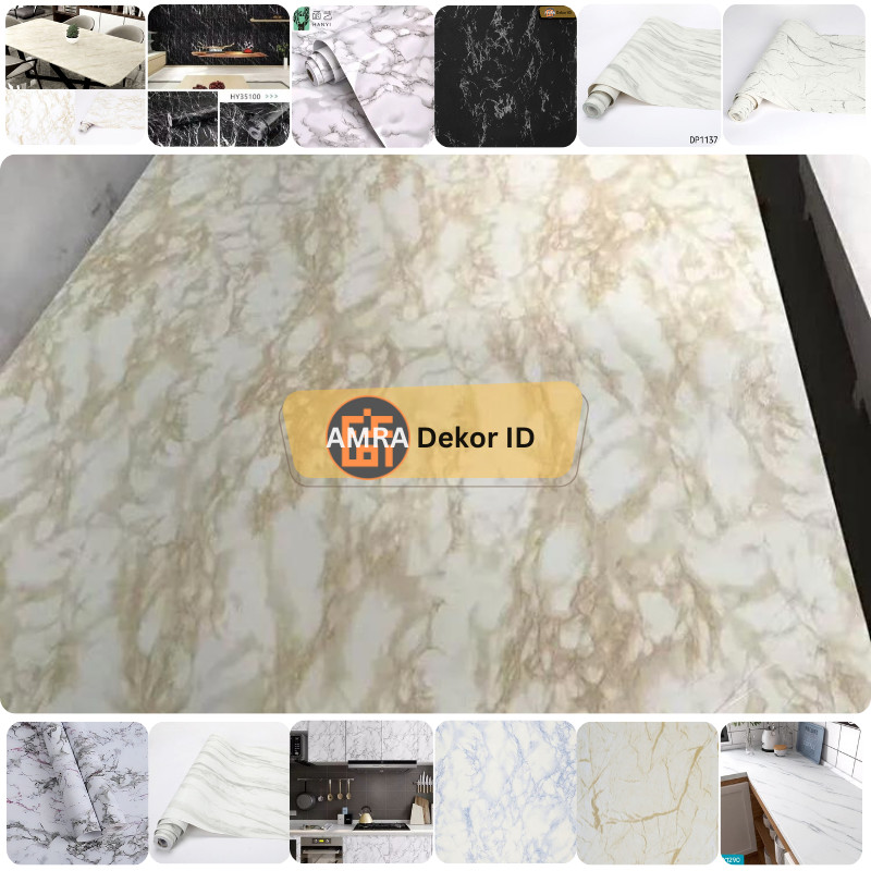 Jual Wallpaper Dapur Marmer Putih Doff / Tidak Glossy Marble Statuario ...