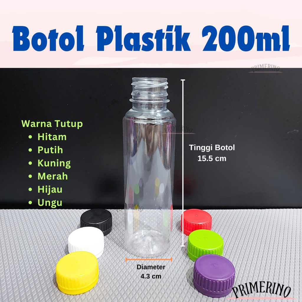 Jual Botol Plastik 200 ml / Botol Minuman Plastik 200ml / Botol Jus ...