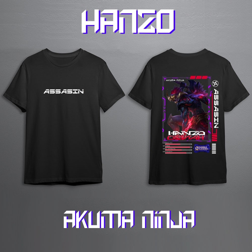 Jual KAOS HERO MOBILE LEGEND HANZO SKIN KEREN//KAOS ML//KAOS MOBILE ...