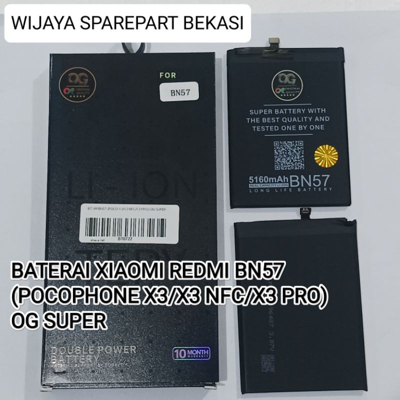 Jual BATERAI XIAOMI BN57 (POCO X3/X3 NFC/X3 PRO) OG SUPER | Shopee ...