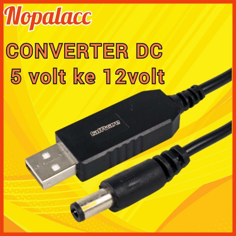 Jual kabel usb power modem Converter dc 5v to 12v 0,8A / step up dc 5v ...