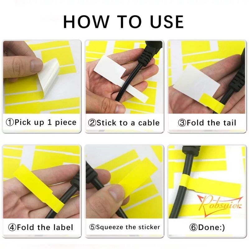 Jual 150/300pcs Stiker Label Kabel / Penanda Kabel / Cable Label ...