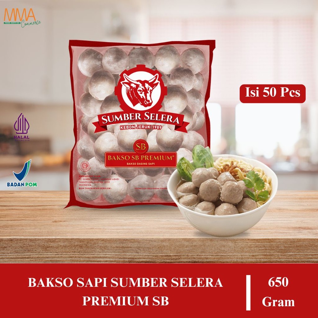 Jual Sumber Selera Bakso Daging Sapi SB Premium - 650 Gram isi 50 pcs ...