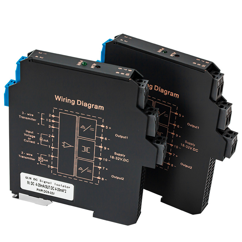 Jual 1 In 2 Out DC Analog Signal Isolator 4-20mA to 0-10V Signal ...