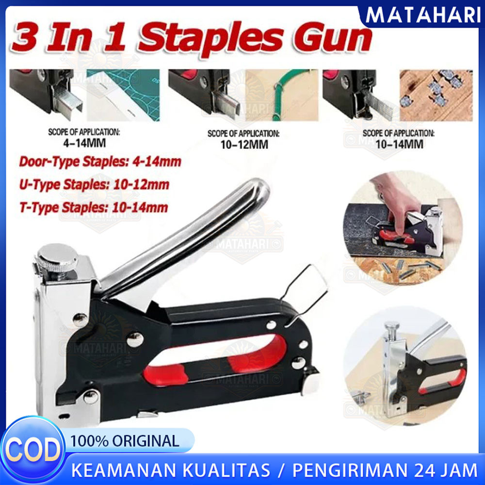 Jual Gratis 600 paku 3 In 1 Pistol Kuku Pistol Stapler Konstruksi ...