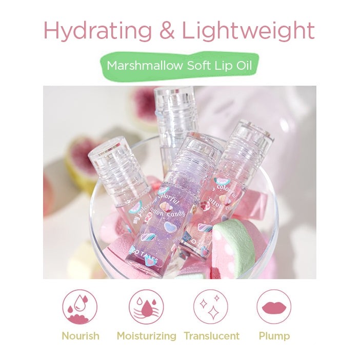 Jual OHSOME BEAUTY-GOGOTALES·MARSHMALLOW SOFT LIP OIL 2.4g | Shopee ...
