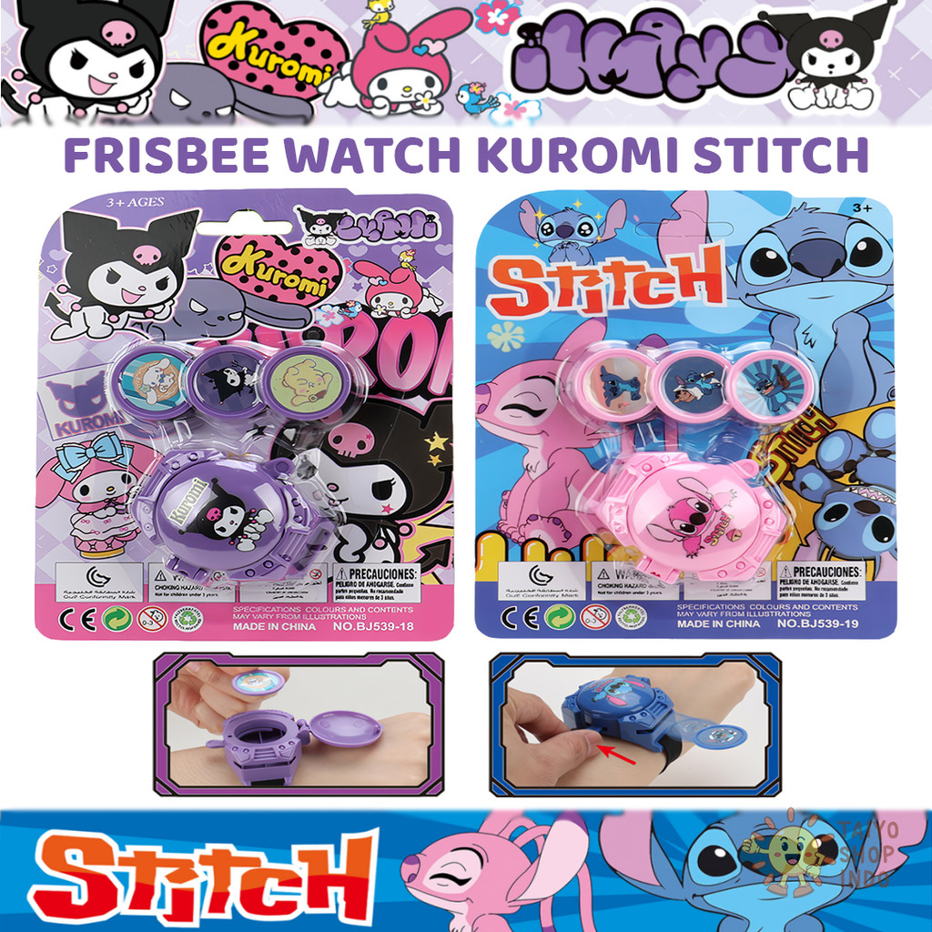 Jual TAIYO Frisbee Watch Kuromi Stitch Mainan Peluncur Piringan Indoor ...
