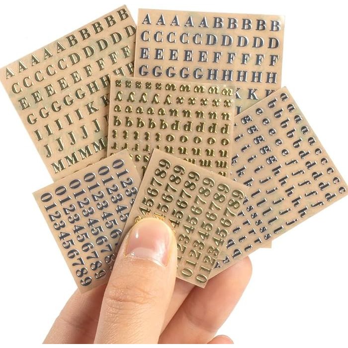 Jual Sticker Resin Stiker Kuku Nail Art Huruf Abjad Angka Dekorasi ...