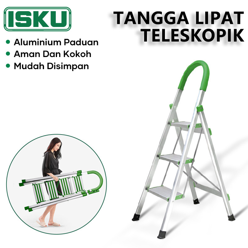 Jual ISKU Tangga Lipat Multifungsi 3/4/5/6 Step Rumah Aluminium Tangga Minimalis Ladders ...