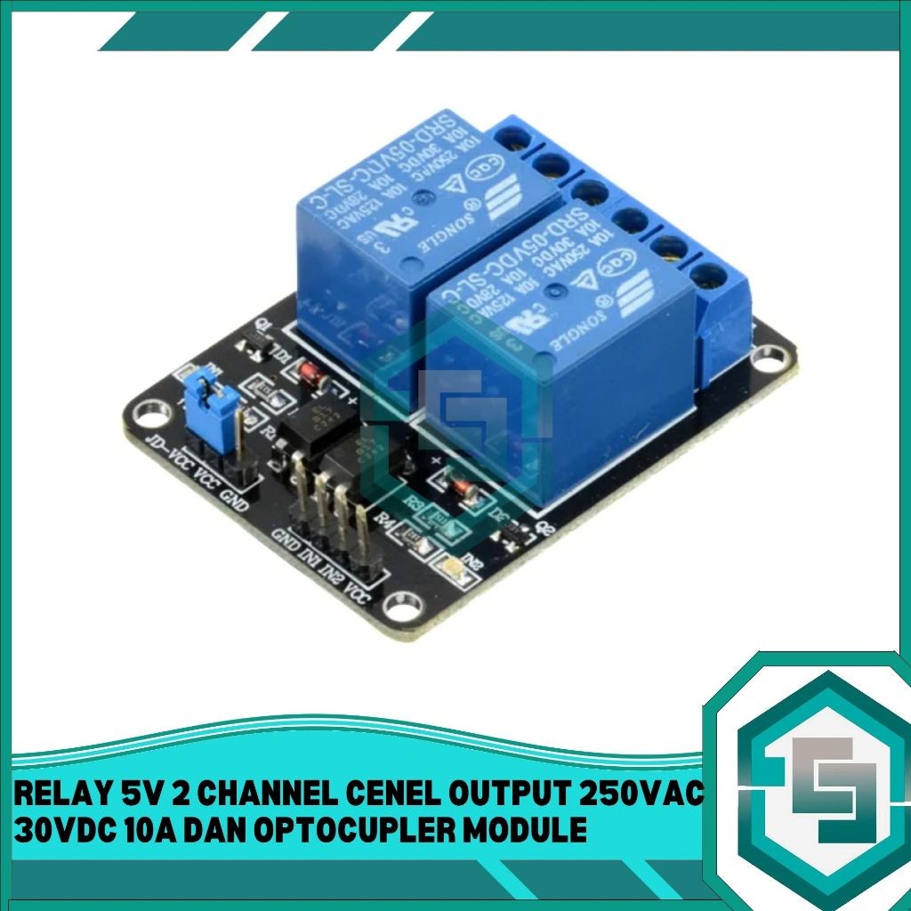 Jual Relay 5V 2 Channel – Modul Output 10A 250VAC / 30VDC dengan ...
