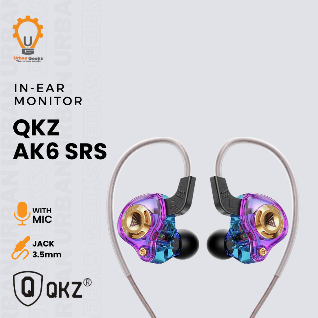 Jual QKZ AK6 SRS Earphone HiFi With Mic Driver 11mm Kabel OFC Gaming ...