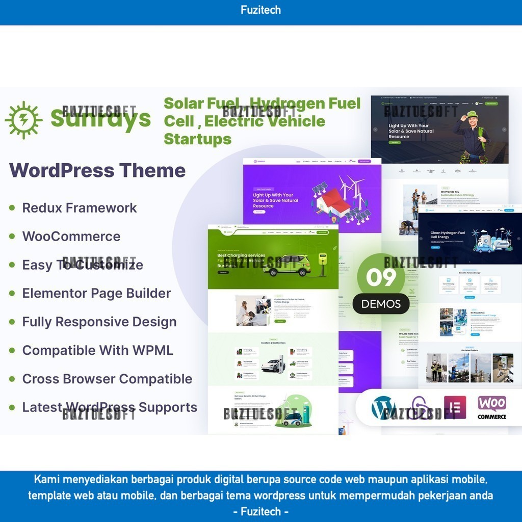 Jual TEMA WORDPRESS SUNRAYS – SOLAR POWER & GREEN ENERGY THE D5365 TEMPLATE WEB BY FUZITECH ...
