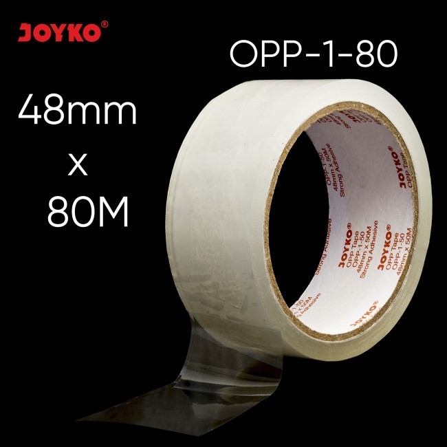 Jual JOYKO Lakban Bening OPP Tape 48mm x 80M Transparent Clear 87 Yard | Shopee Indonesia