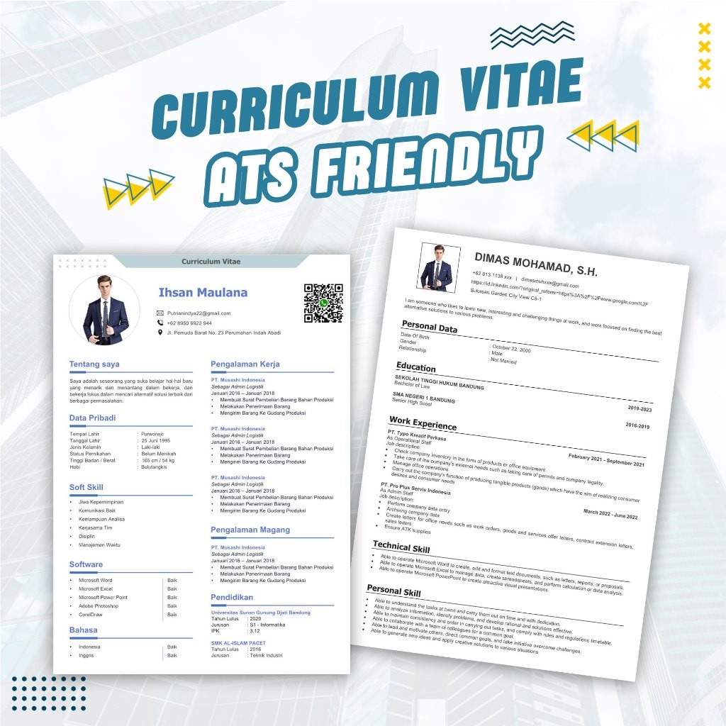 Jual Jasa Pembuatan CV ATS Friendly dan Lamaran Kerja | Curriculum Vitae ATS Friendly | Shopee ...