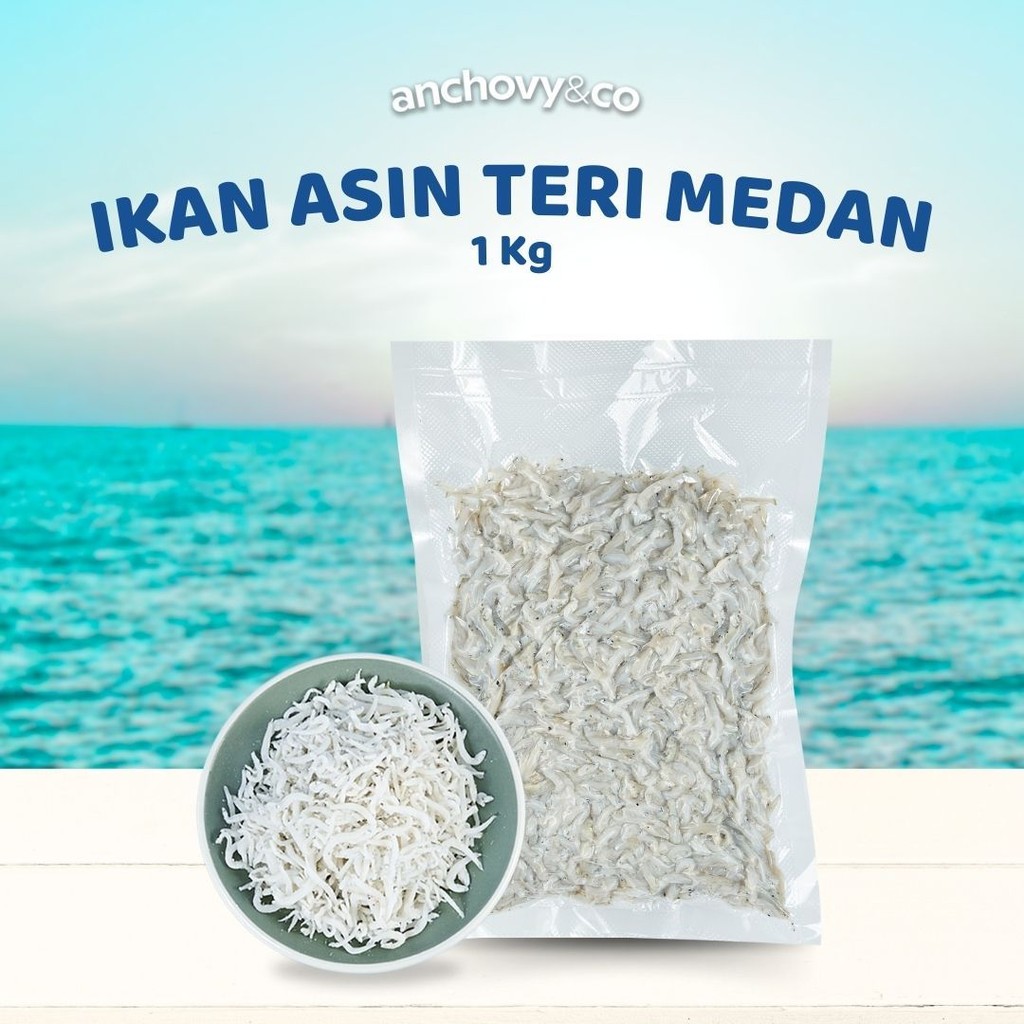 Jual Ikan Asin Teri Medan Medium Size 1kg | Anchovyandco | Shopee Indonesia