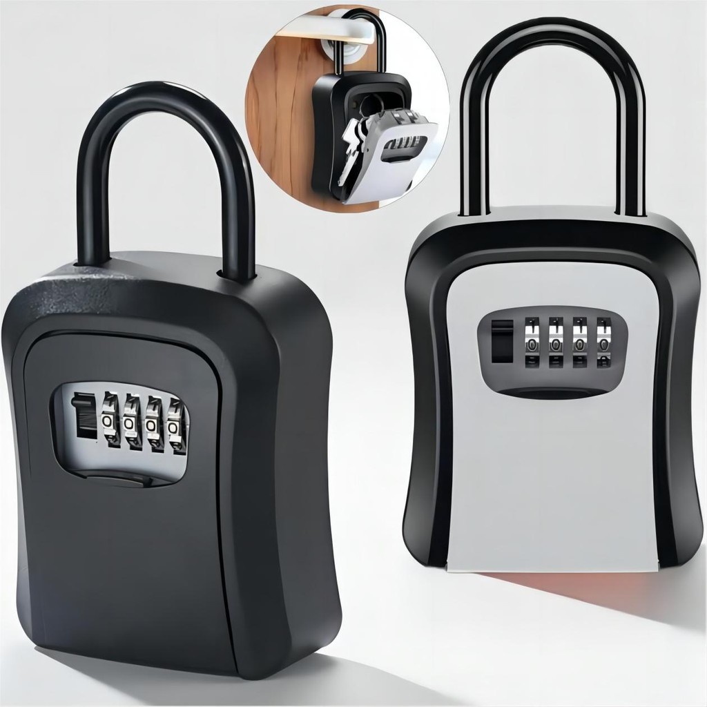Jual Wall Mounted Key Safe 4-digit Password Key Secure Storage Lock ...