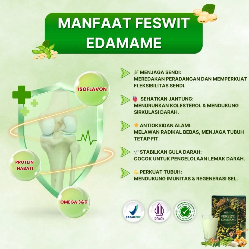 Jual Ferswit Susu Bubuk Edamame Jepang Murni Untuk Masalah Tulang ...