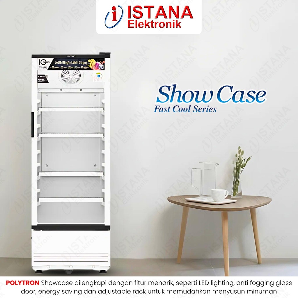 Jual POLYTRON SHOWCASE 1 PINTU 230 LITER SCN220 | Shopee Indonesia